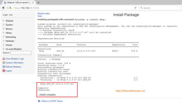 Configure DHCP Server Step-by-Step config Guide Using Webmin | Bots!