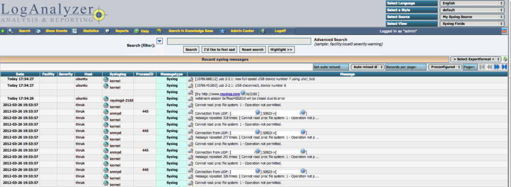 Syslog Server With Rsyslog And Loganalyzer In Ubuntu 12 Bots