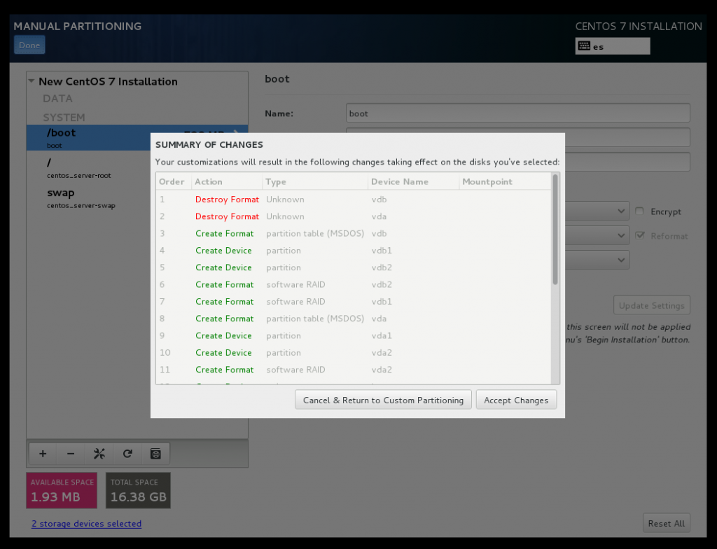 CentOS 7 Server Installation with Software RAID | Bots!